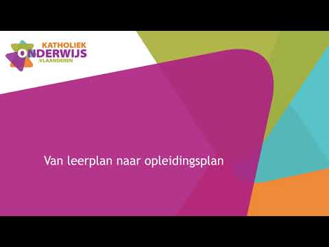 Deel 7 Van leerplan naar opleidingsplan | eLearning - Katholiek ...